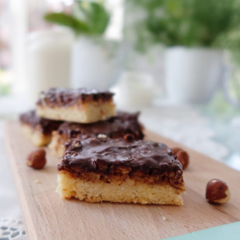 Grandma's Vegan Chocolate Hazelnut Bars - Sarahs Vegan Guide