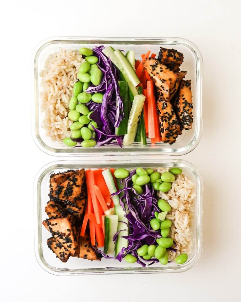 Simple Vegan Sushi Bowl for Meal Prep - Sarahs Vegan Guide