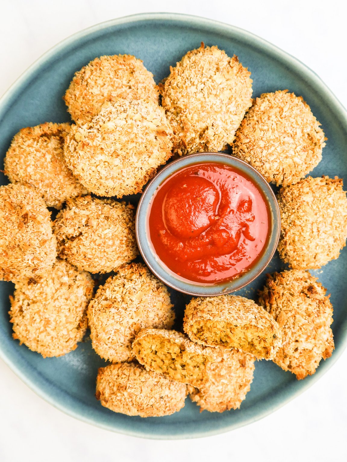 Easy Baked Vegan Chicken Nuggets (oil-free, no tofu)