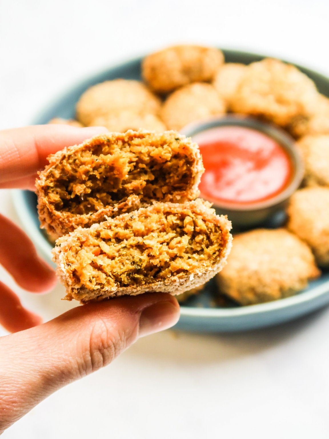 Easy Baked Vegan Chicken Nuggets (oil-free, no tofu)